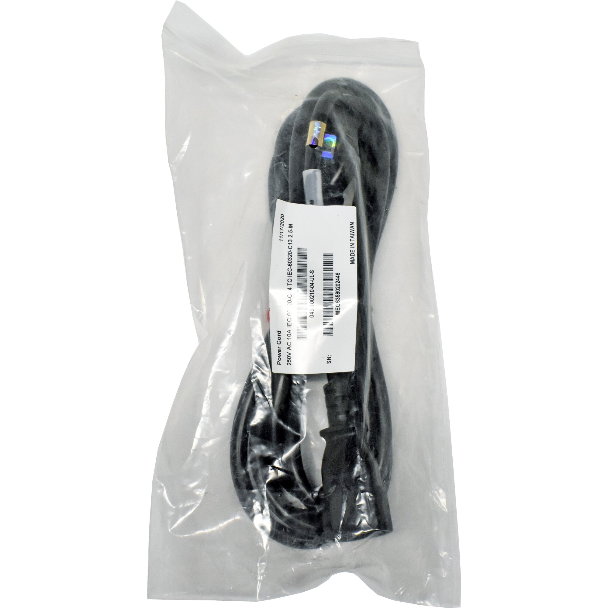 Hitachi 250V AC 10A IEC-60320-C14 TO IEC-60320-C13 2.5m 043-100210-04 ...