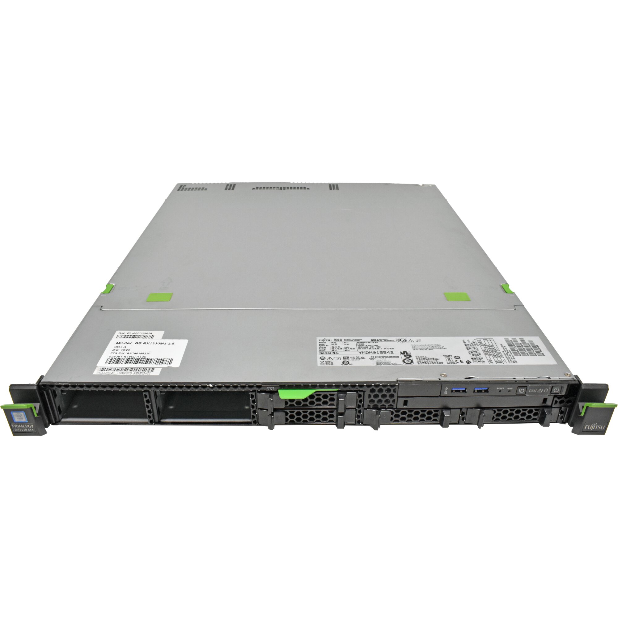 Fujitsu RX1330 M3 Server 1x E3-1240 V6 4-Core 3,70 GHz 8 GB PC4 RAM 4x ...