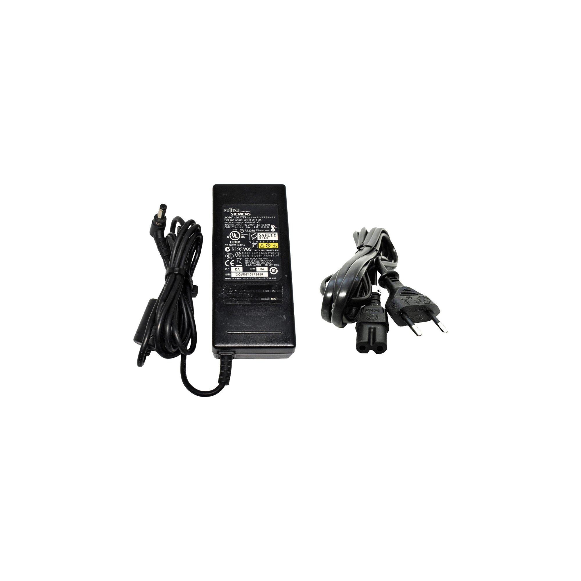 Fujitsu Delta ADP-90SB AD S26113-E518-V55 90W AC/DC Adapter 20V 4.5A ...
