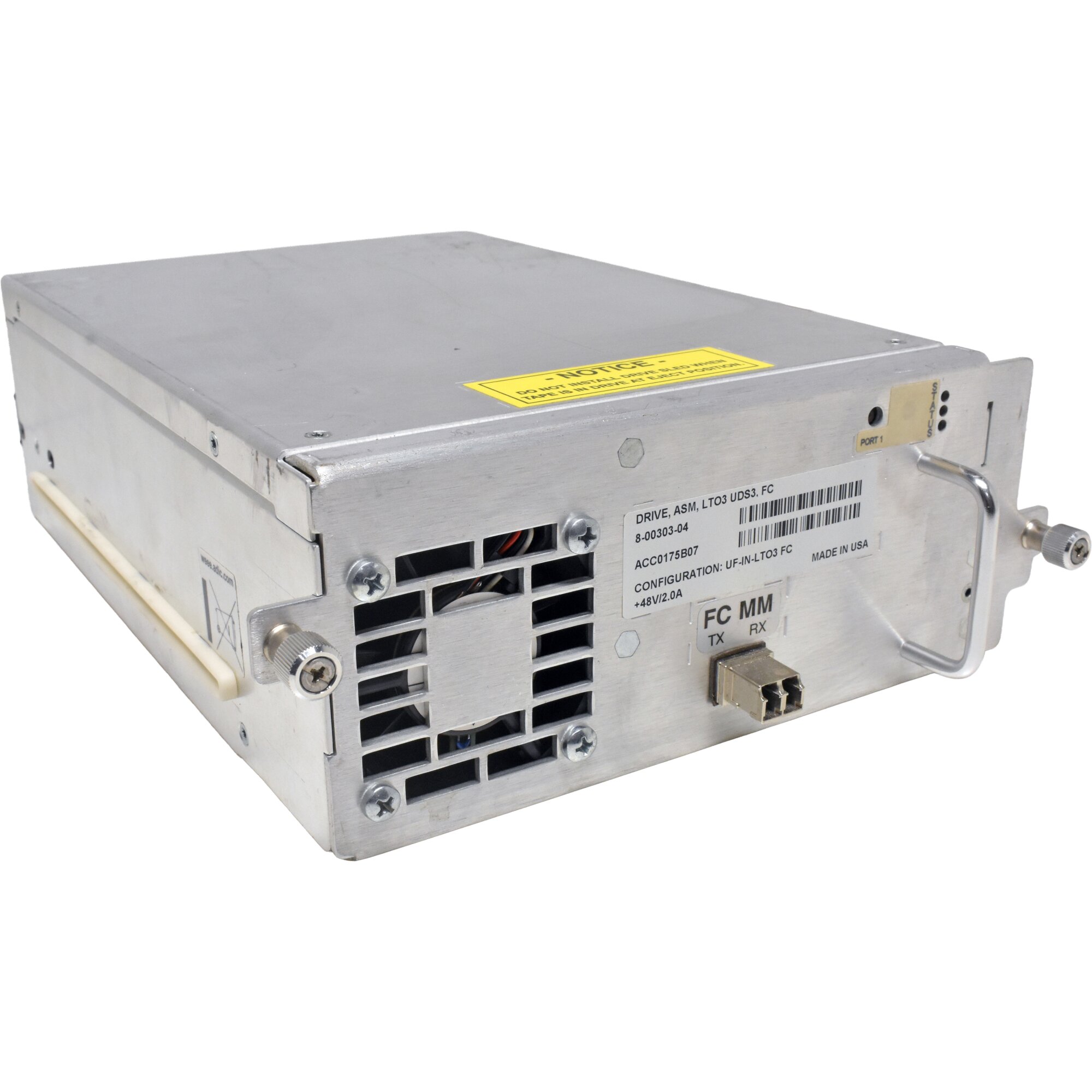 Quantum 8-00303-04 DRV ASM LTO-3 UDS3 FC 4G ADIC Tape Drive - Piospartslap