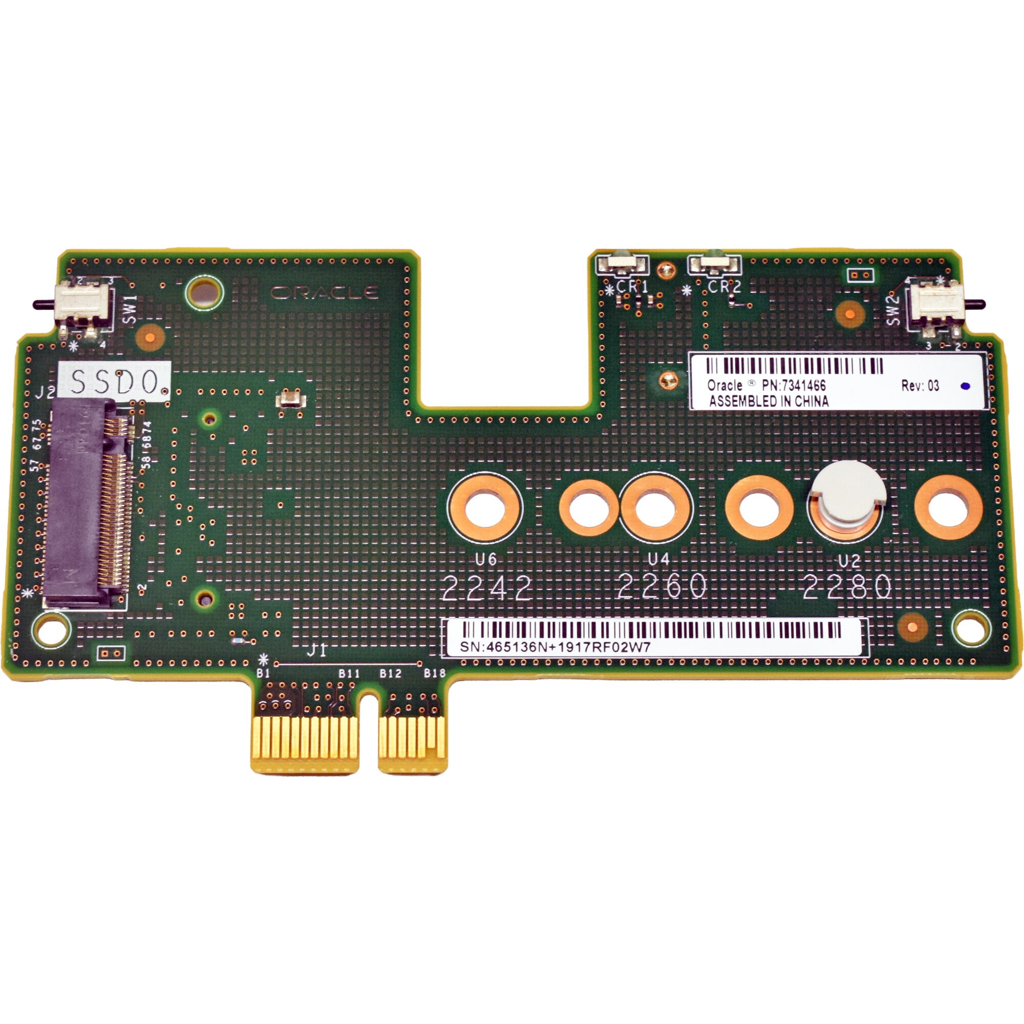 Oracle 7341466 Dual M.2 SSD Carrier Board no SSDs - Piospartslap