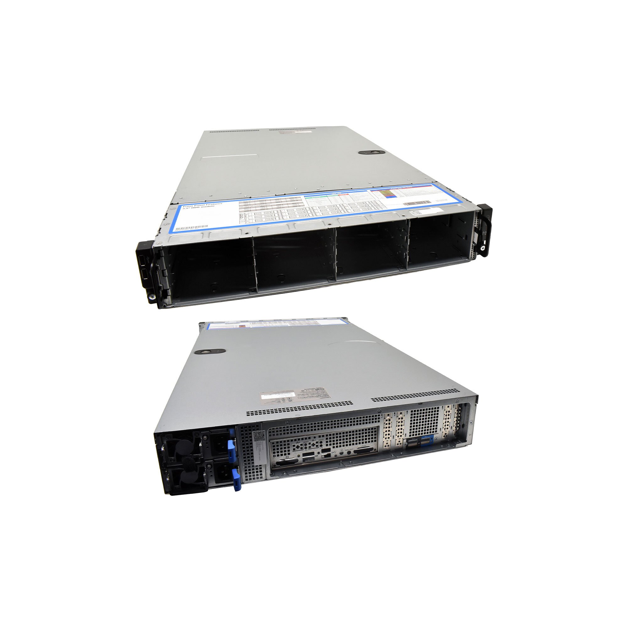 ATX 2HE Rack Server Chassis 12x 3,5 Zoll HDD Bay 4x Fan 2x PSU ...
