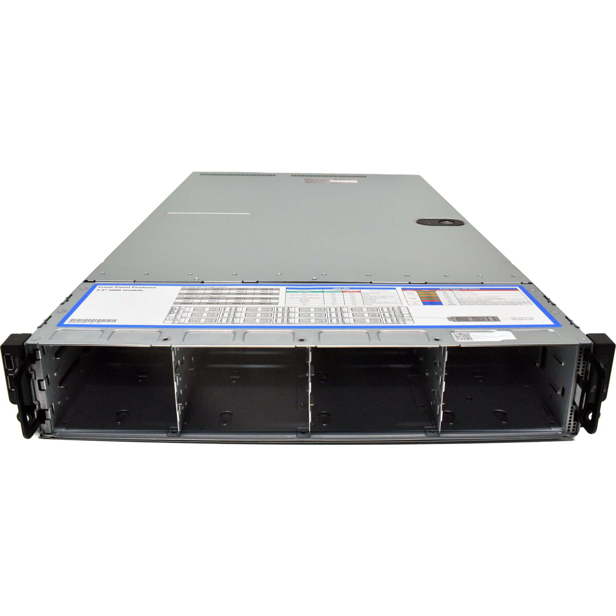 ATX 2HE Rack Server Chassis 12x 3,5 Zoll HDD Bay 4x Fan 2x PSU mit ...