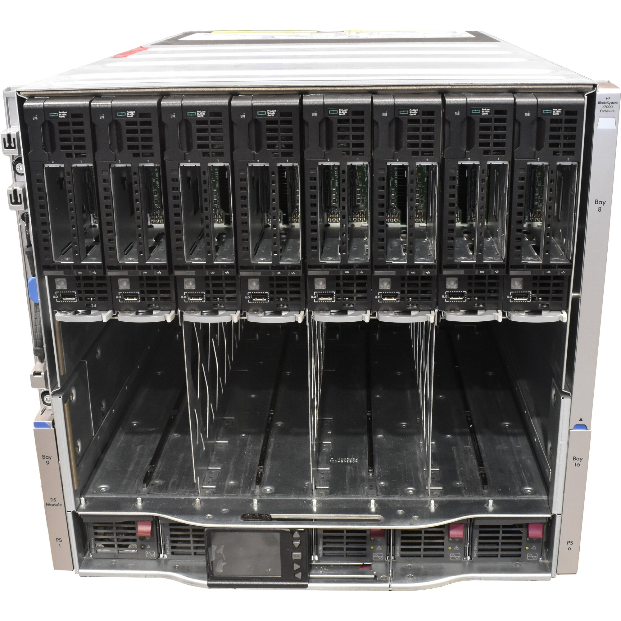HP BladeSystem c7000 Enclosure 681844-B21 8xBL460C G10 2xPlatinum 8163 ...
