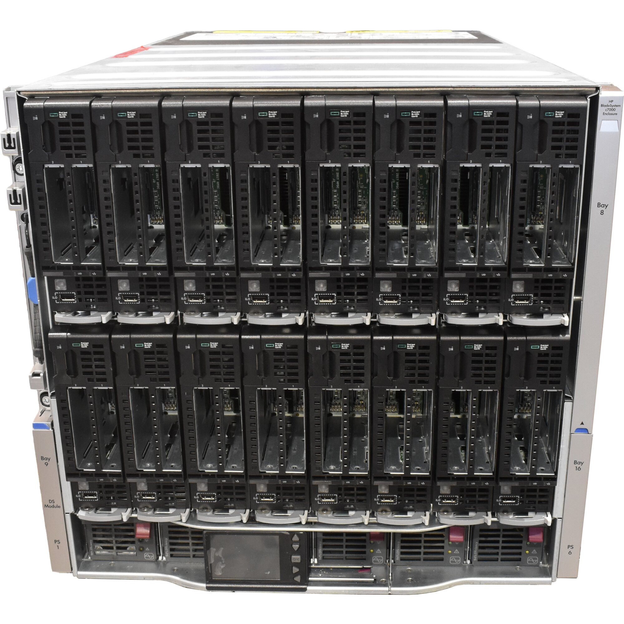 HP BladeSystem c7000 Enclosure 681844-B21 16xBL460C G10 2xPlatinum 8276 ...