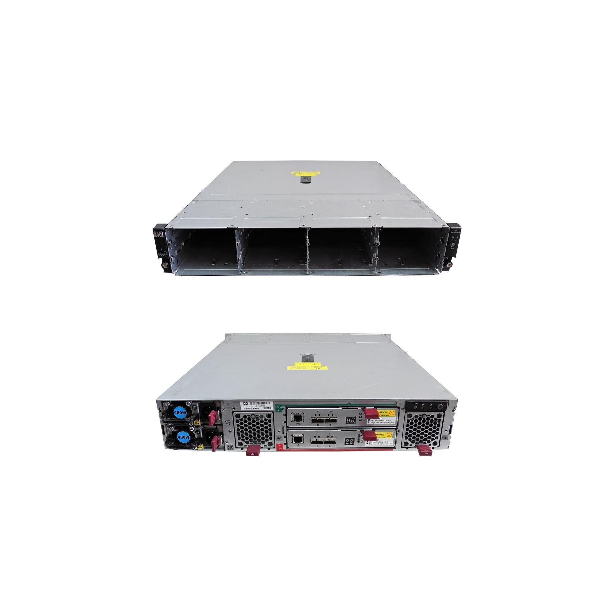 HP StorageWorks D2600 P/N: AJ940-63002 12x HDD Bay 2xI/O Module AJ940 ...