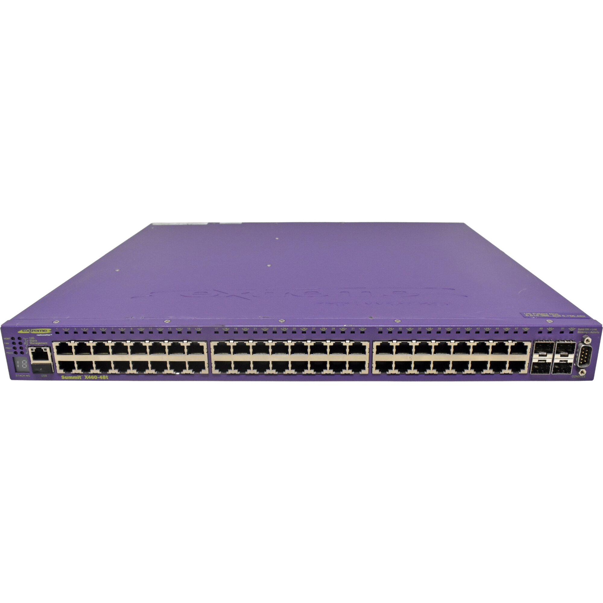 Extreme Summit X460-48t 16402 48-Port RJ-45 GE Switch 4x 1G SFP 1x PSU