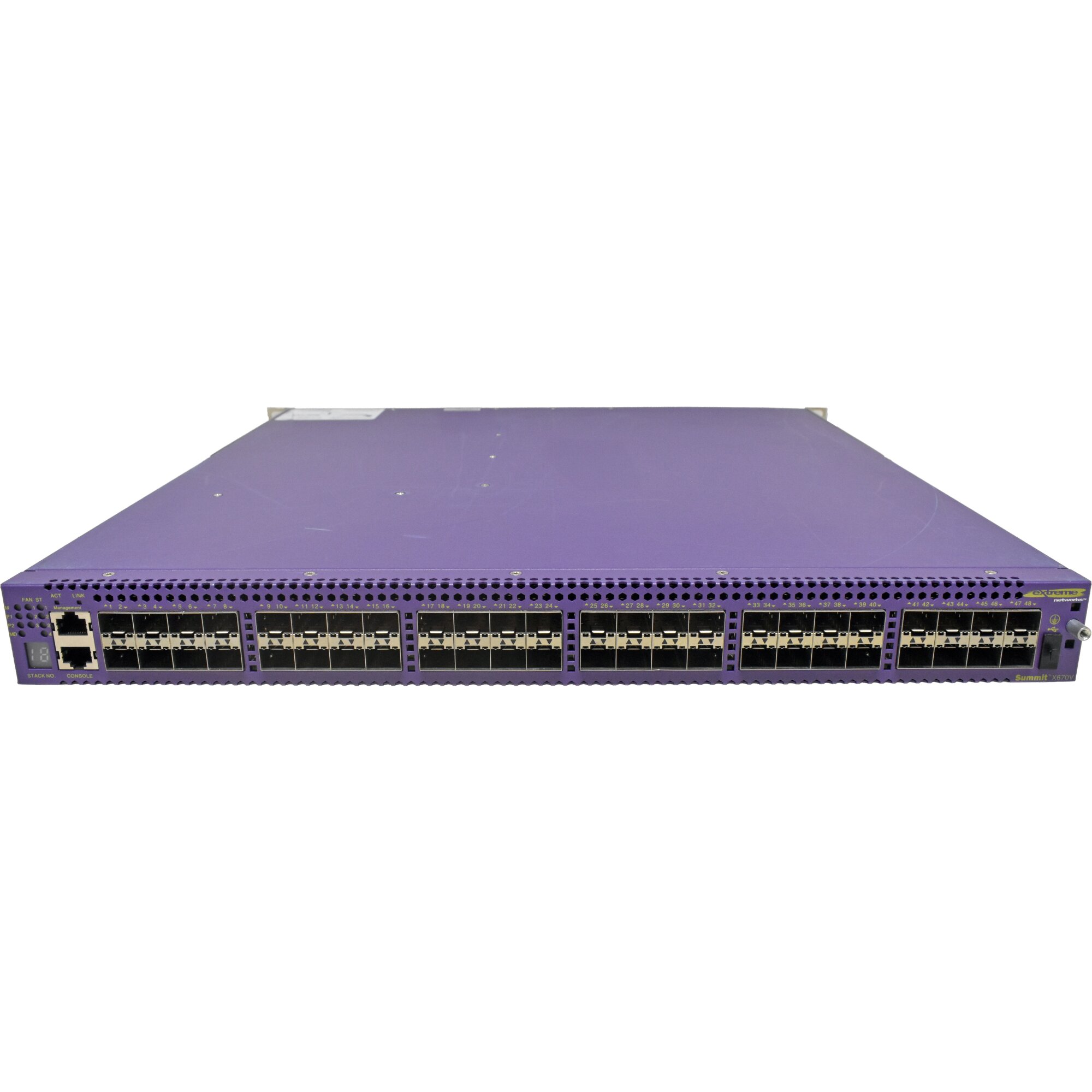 Extreme Summit X670V-48x-BF 17102 48-Port SFP+ 10GE Switch +VIM4 Module ...