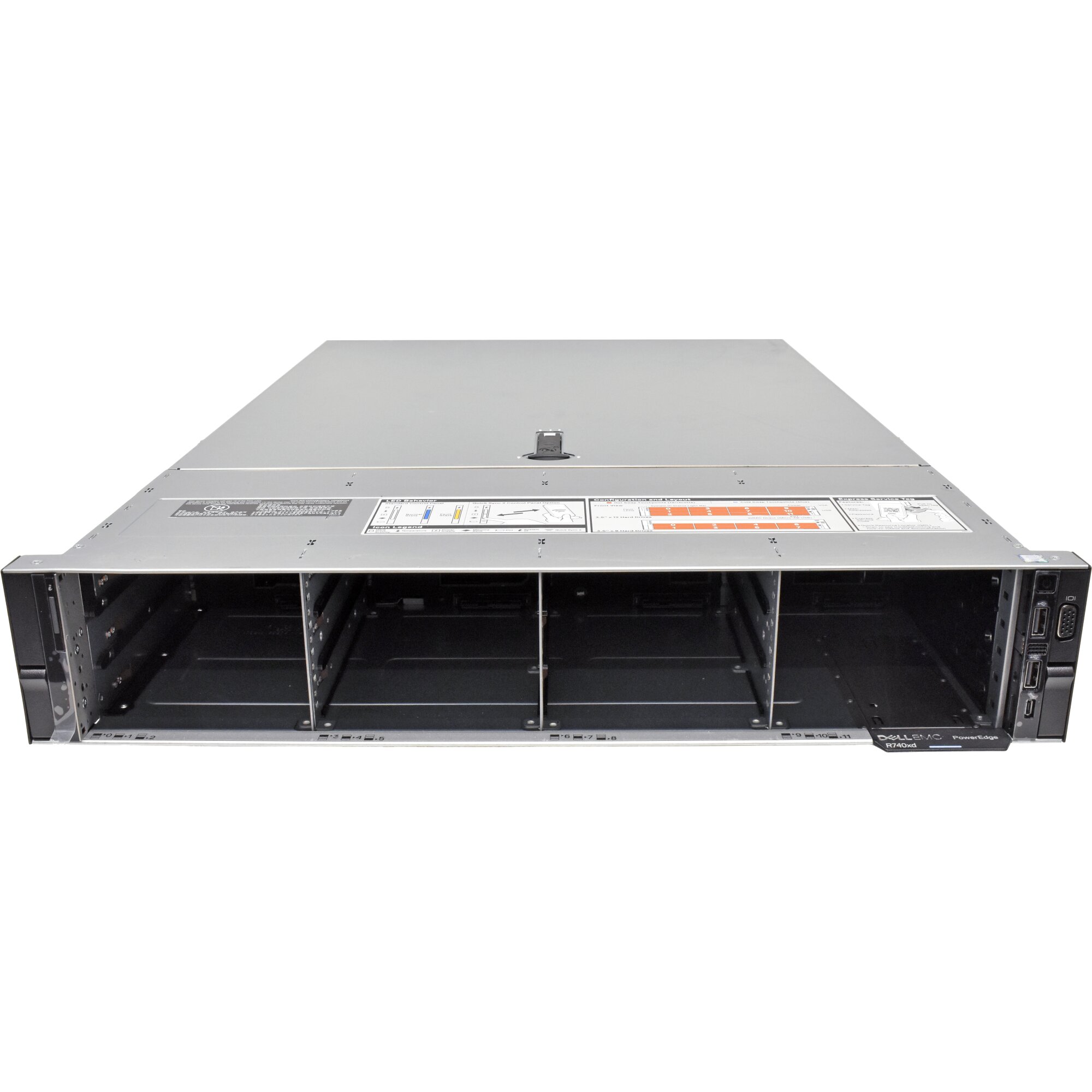 Dell PowerEdge R740xd NO CPU NO RAM 2x Normale HS 12x LFF 3,5" Perc ...