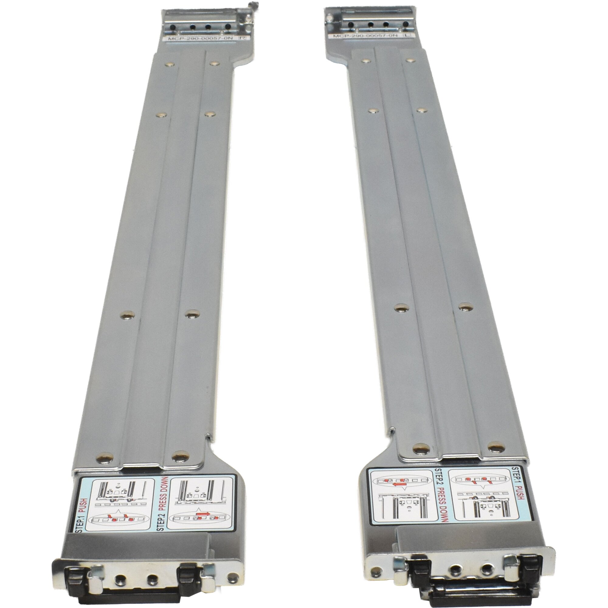 Supermicro MCP-290-00057-0N L&R 4U-5U Rack Rails Kit CSE-417, 418, 846 ...