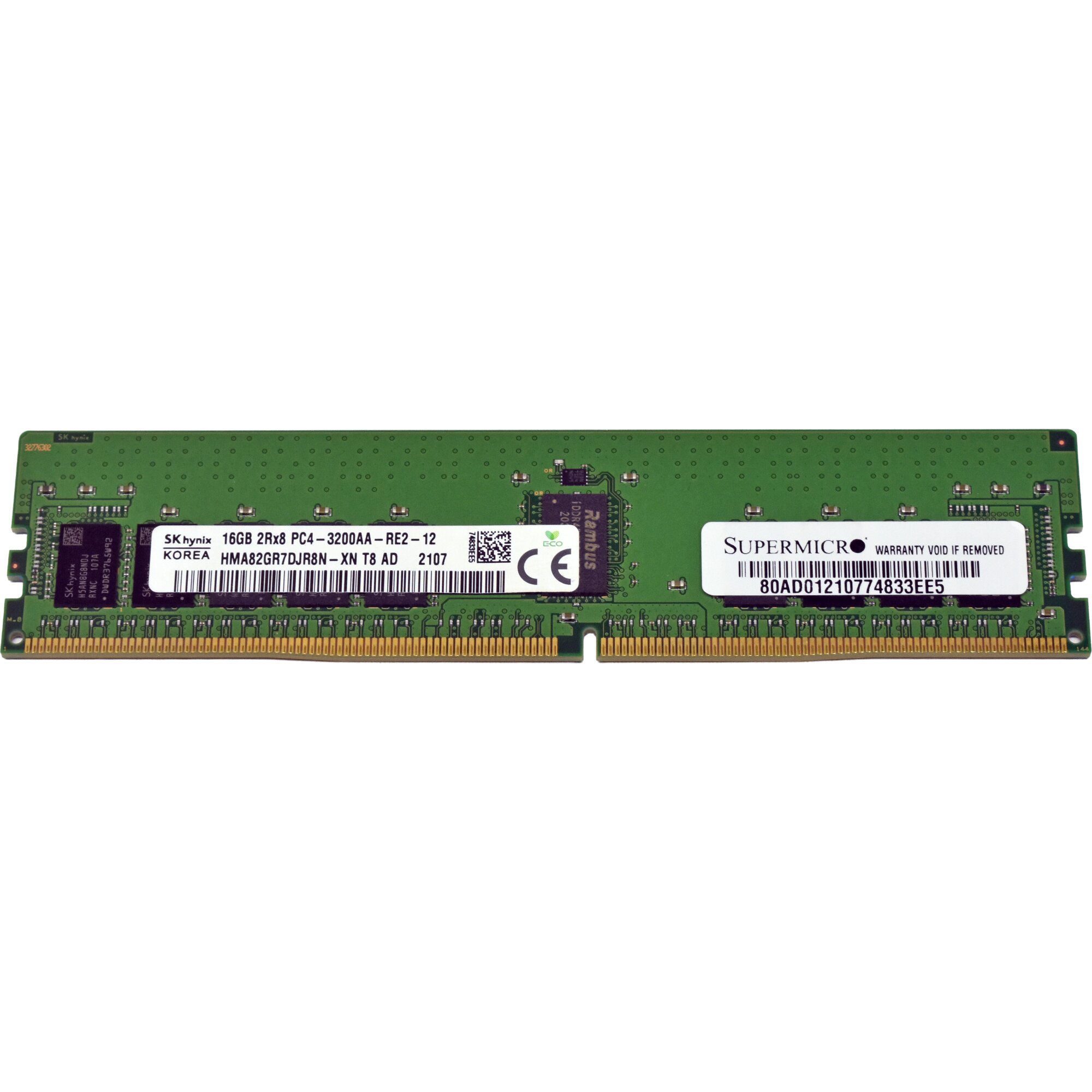 Supermicro Skhynix 16GB 2Rx8 PC4-3200AA-RE2 Server RAM ECC DDR4 ...