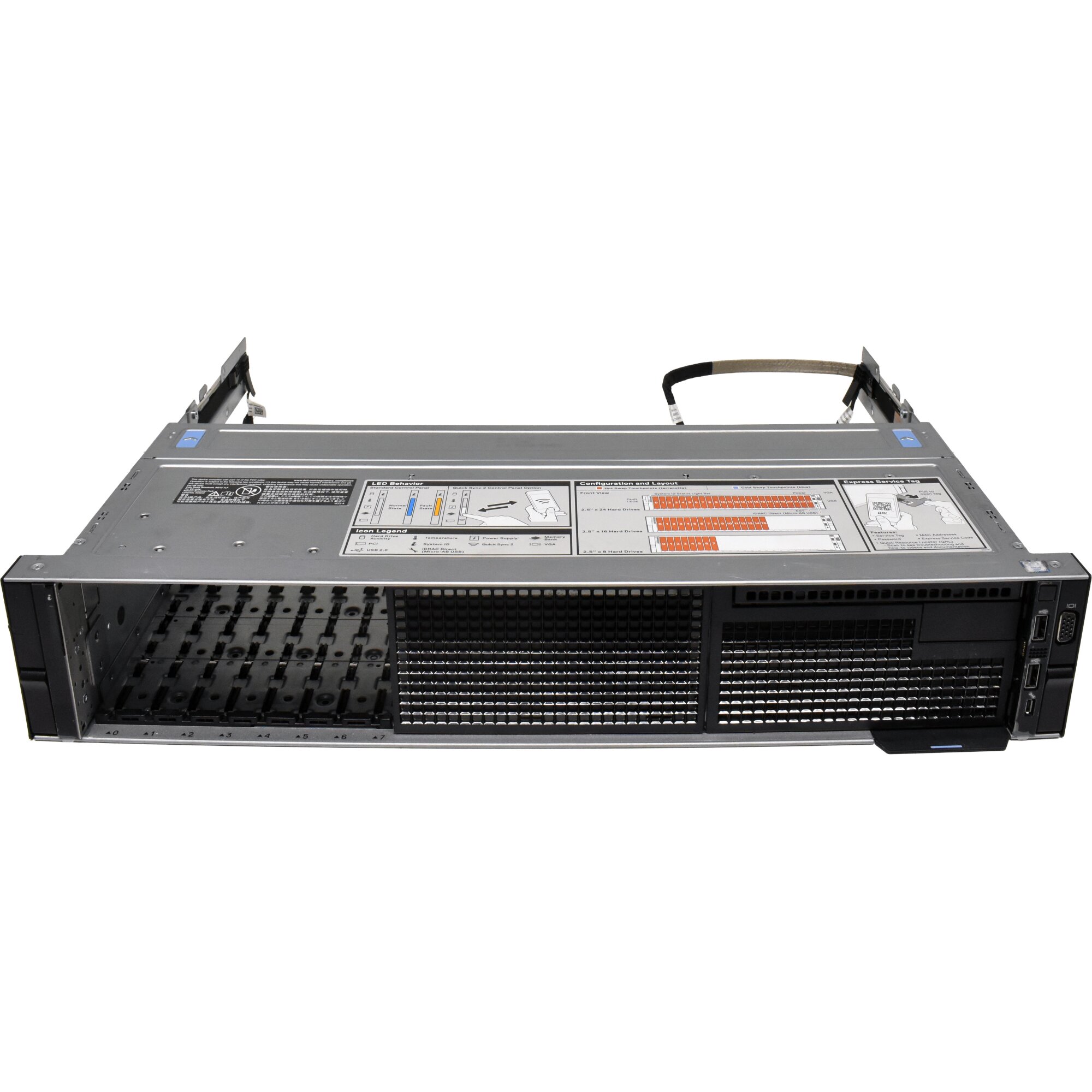 Dell PowerEdge R740xd Front Panel Cage Chassis 8x 2,5 SFF VGA 2x USB ...