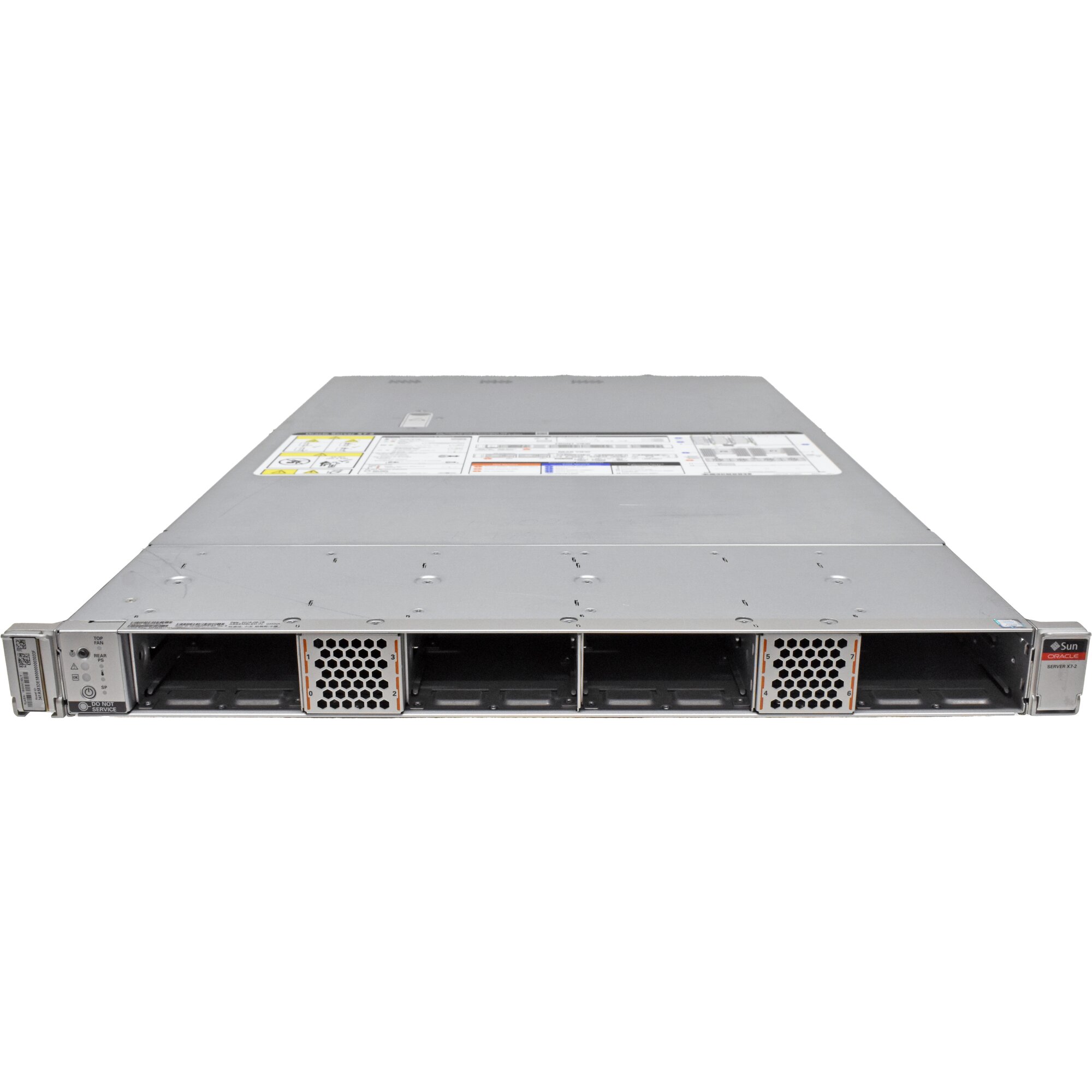 SUN Oracle X7-2 Rack Server no CPU no PC4 RAM 2xHeatsink 8x SFF 2,5 Bay ...