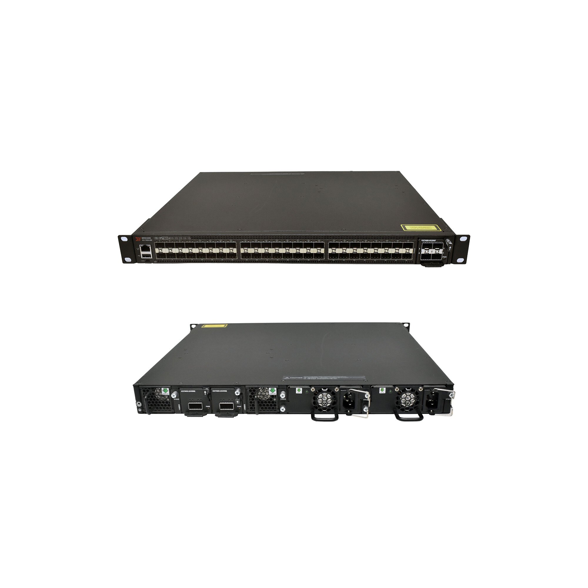 Brocade Switch ICX 7400-48F 48Ports 1x 4X10GF 10Gbe SFP+ 2x 1X40GQ ...
