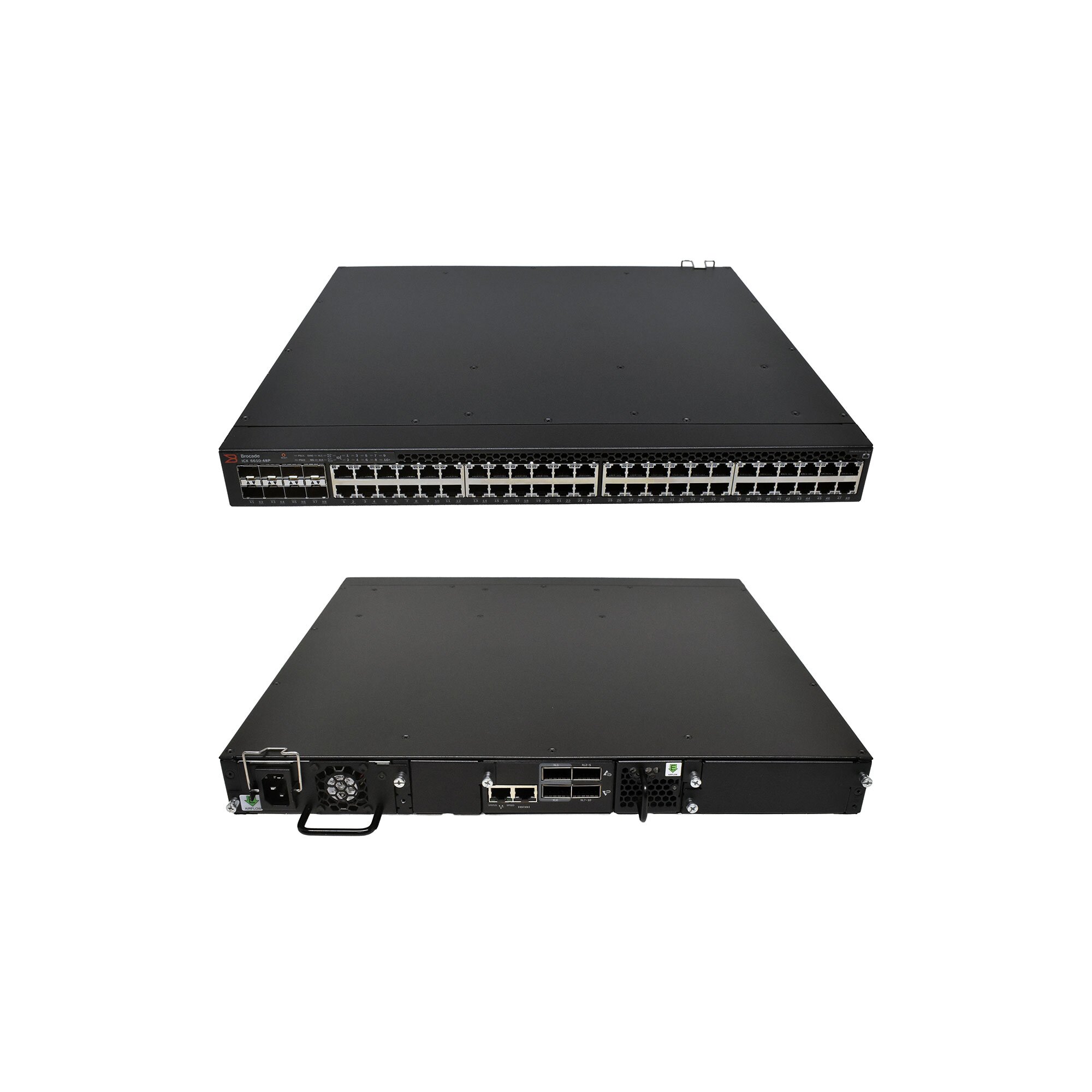 Brocade Switch ICX 6610-48P 48x RJ45 8x 1/10Gbe SFP/SFP+ 4x 40Gbit ...