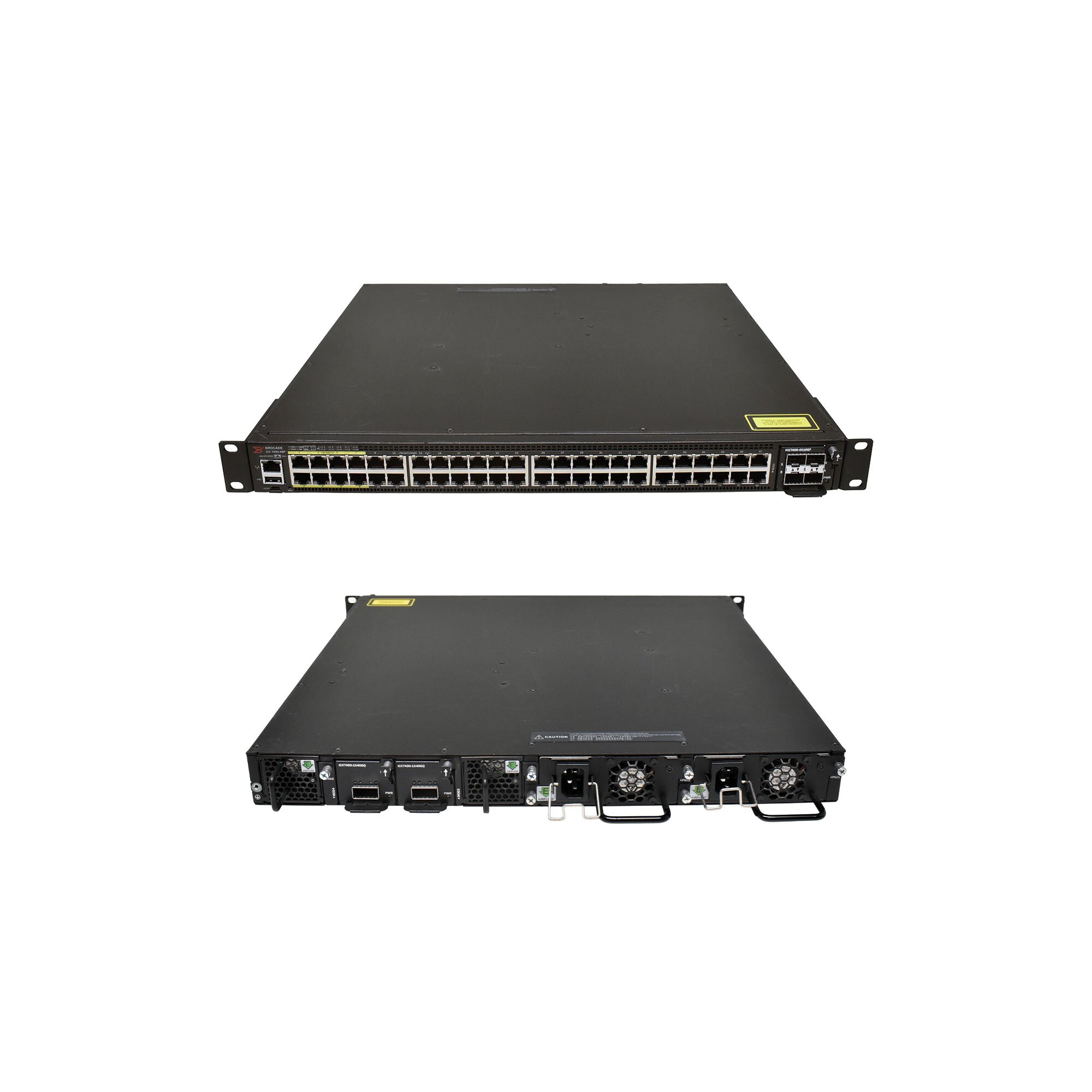 Brocade Switch ICX 7450-48P 48x RJ45 1x 4X10GF 10Gbe SFP+ 2x 1X40GQ ...