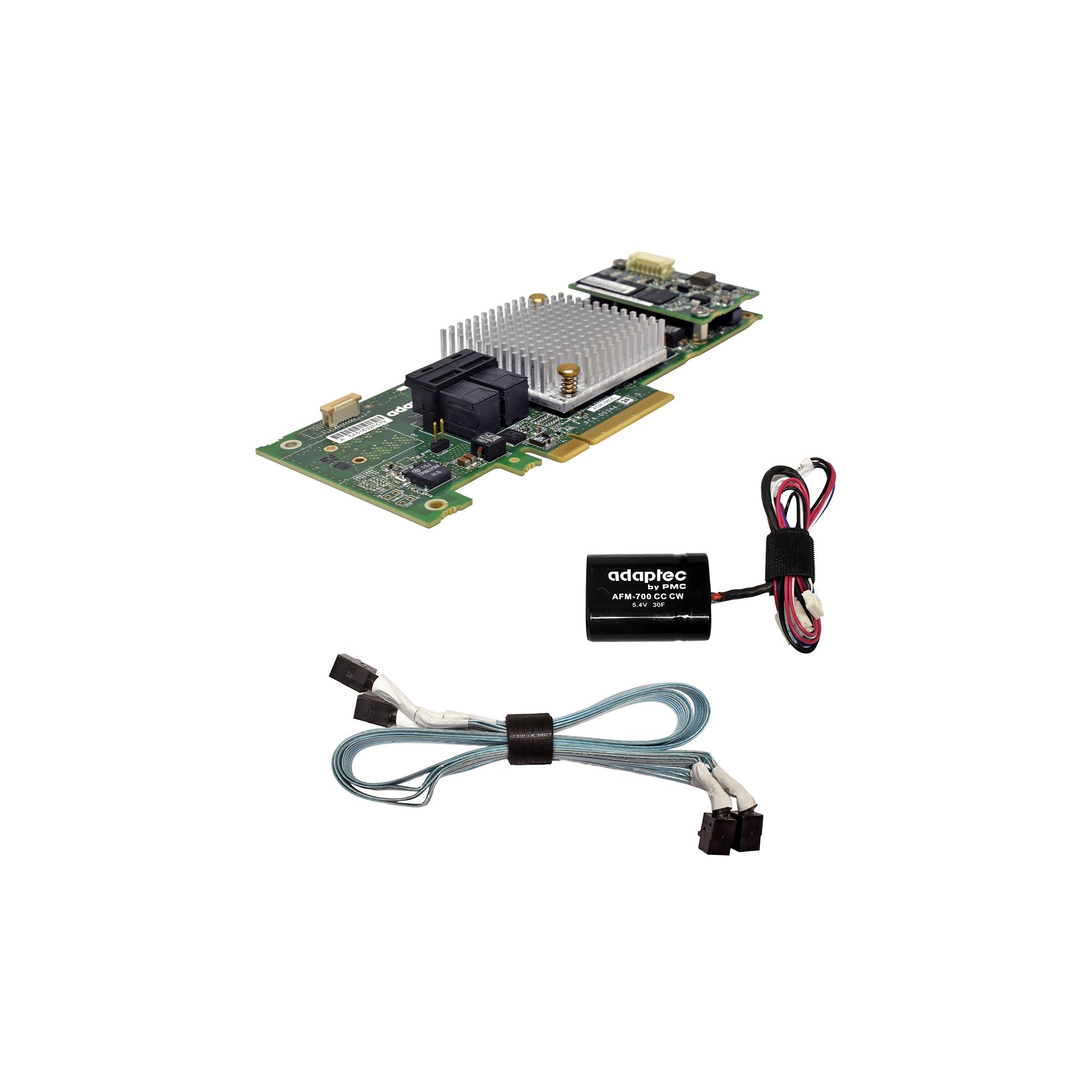Adaptec ASR-8805 Dual-12G SAS 1GB Cache PCIe x8 3.0 RAID Controller TCA-00344-04-D +BBU +SAS ...