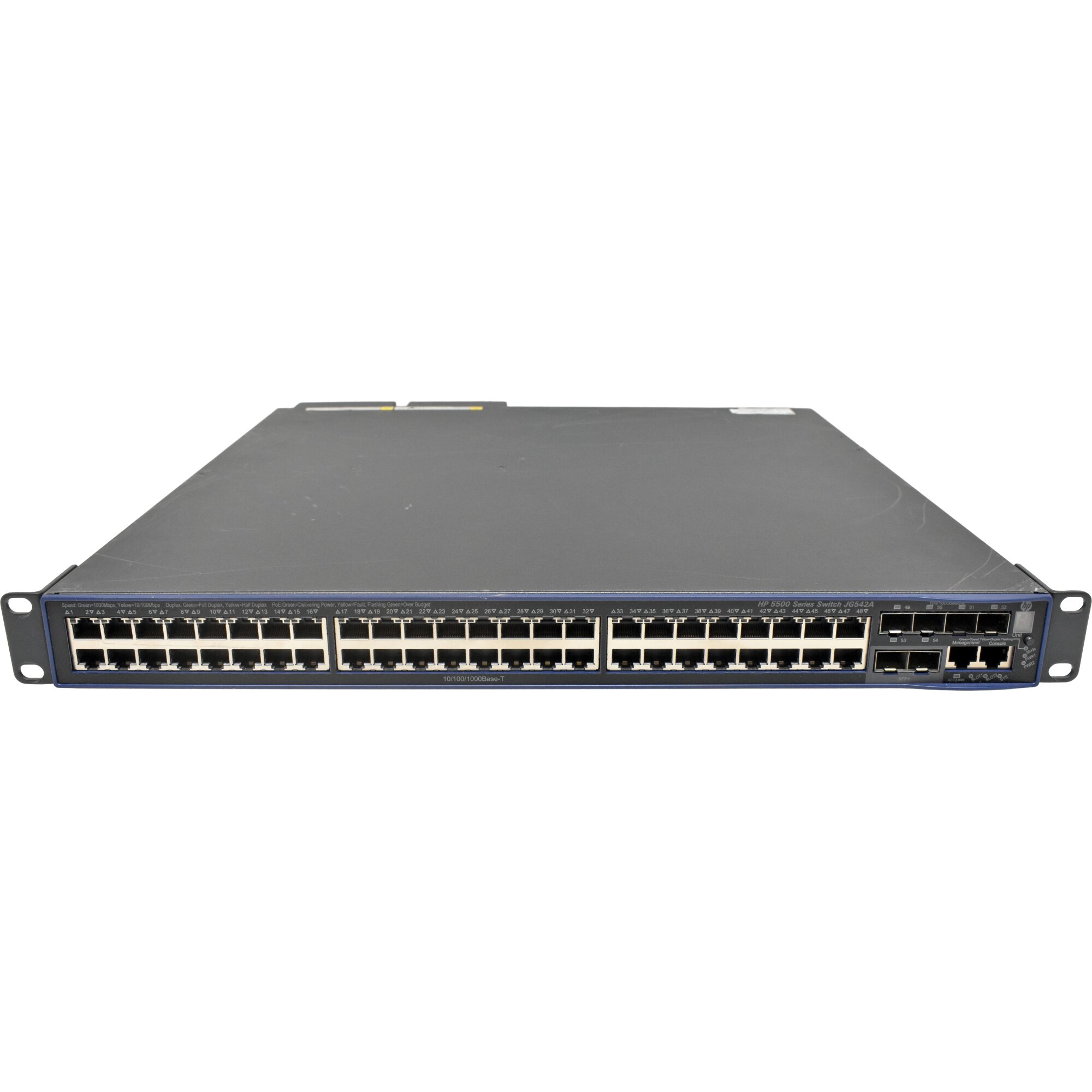 HP 5500 Series JG542A 48-Port PoE+ GE HI Switch 2x SFP+ 4x SFP +Stack ...