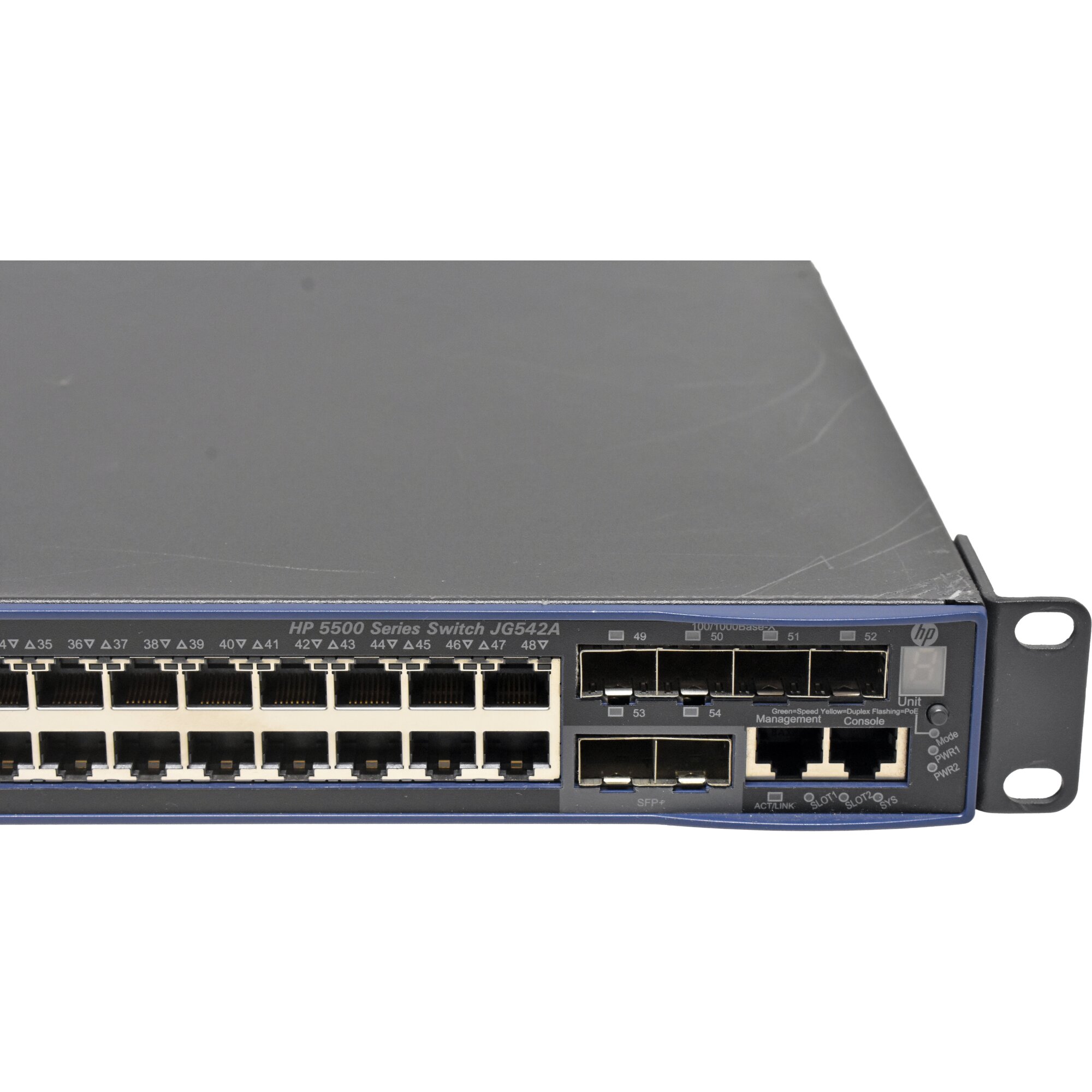 HP 5500 Series JG542A 48-Port PoE+ GE HI Switch 2x SFP+ 4x SFP +Stack ...