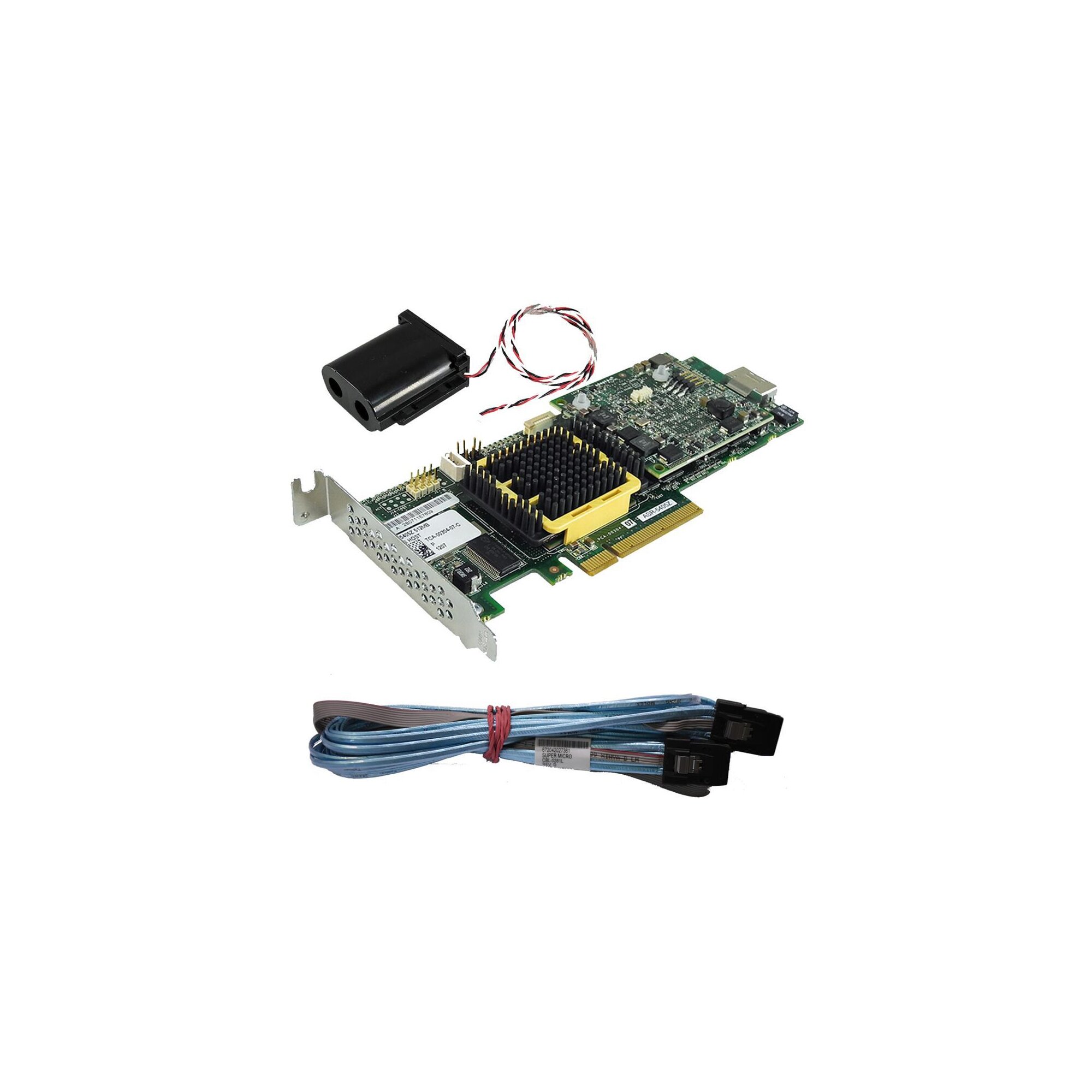 Adaptec ASR-5405Z SAS/SATA RAID Controller + BBU ZMM-100CC + Kabel Low ...