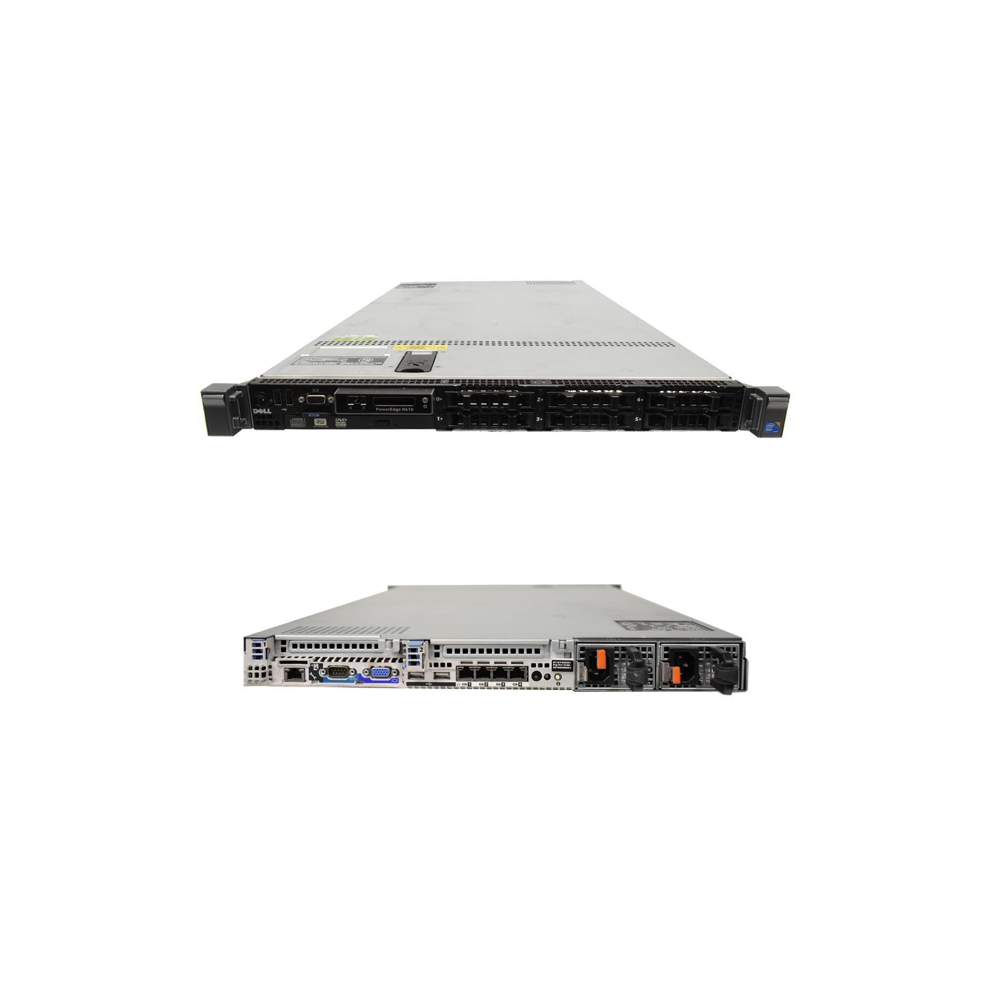 Dell PowerEdge R610 Server 2x E5620 QC 2.40GHz 16GB RAM PERC 6/i IDRAC6 ...