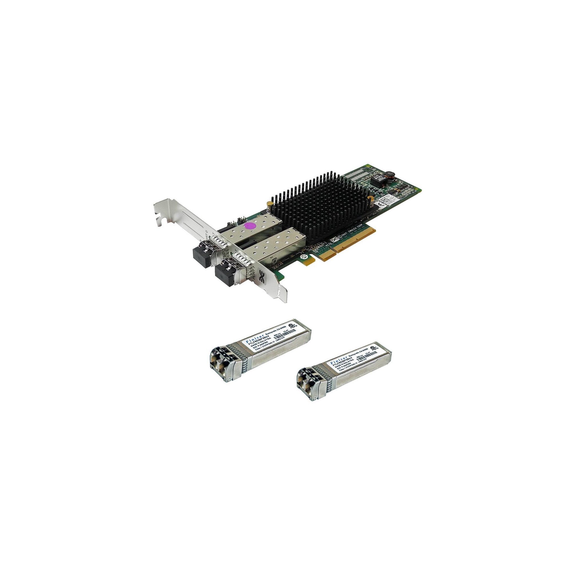 IBM LPE12002 Dual 8Gb/s PCIe x8 FC Server Adapter 10N9824 + 2x 8Gb SFP+ ...