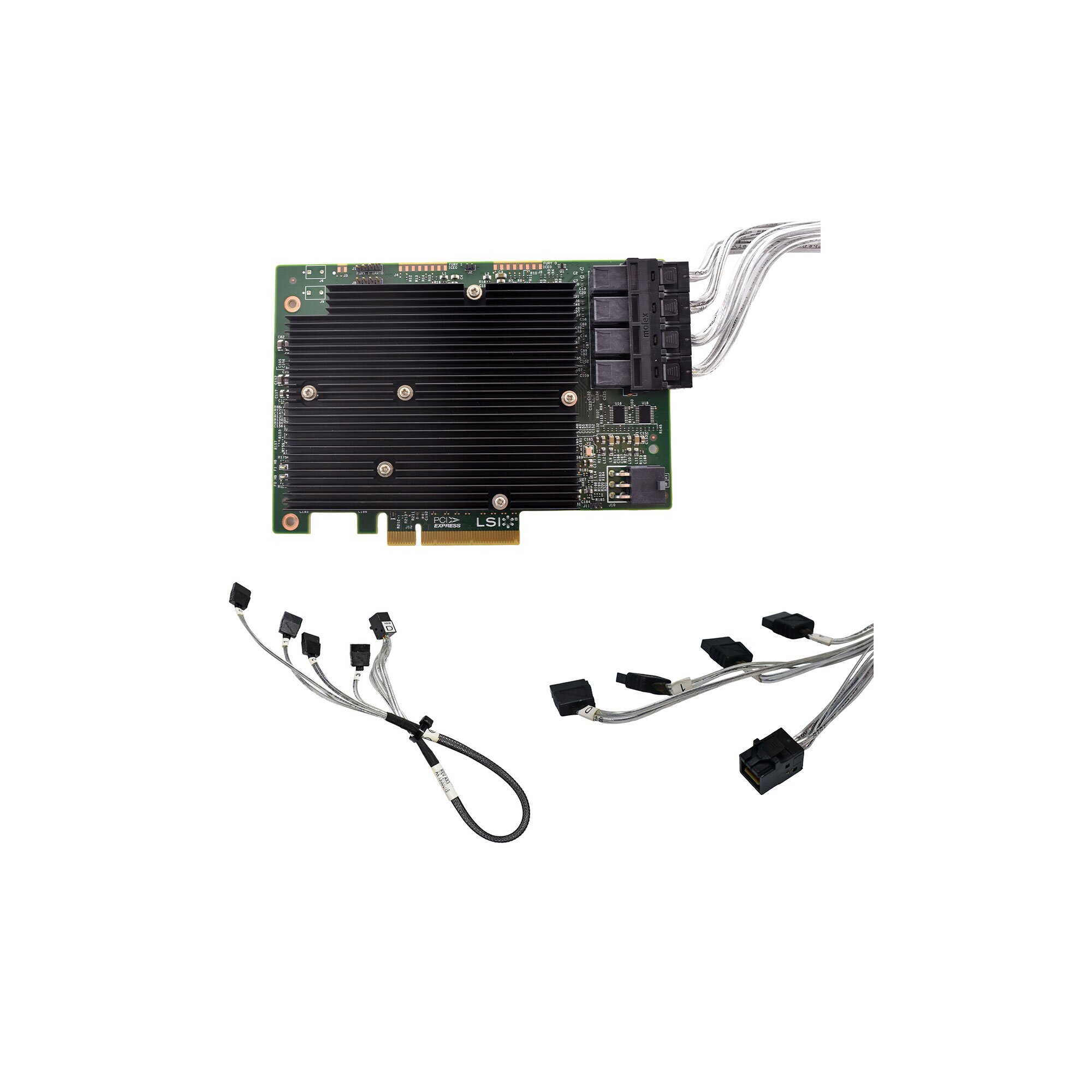 LSI SAS9300-16i 12G HBA PCIe 3.0 x8 Controller mit 4x Kabel ohne ...