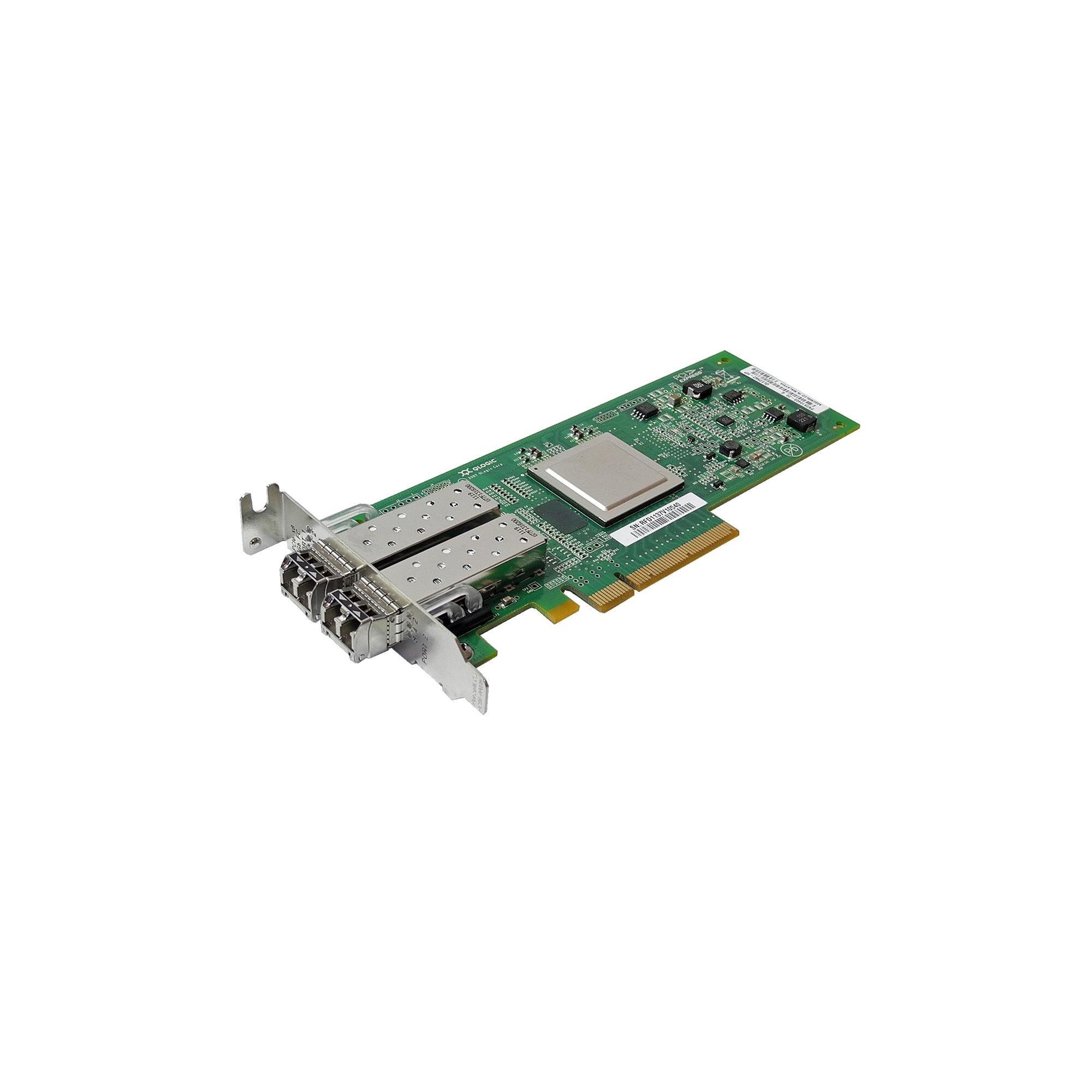 QLogic QLE2562-F FC Dual-Port 8 Gb PCI-E x8 Network Adapter LP + 2x 8Gb ...