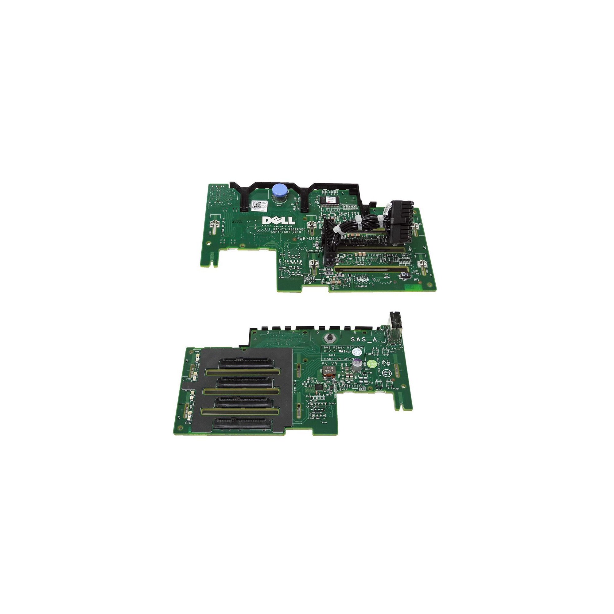 DELL PowerEdge R910 4-Slot SAS HDD Backplane PWB P989H Rev A00 DP/N ...