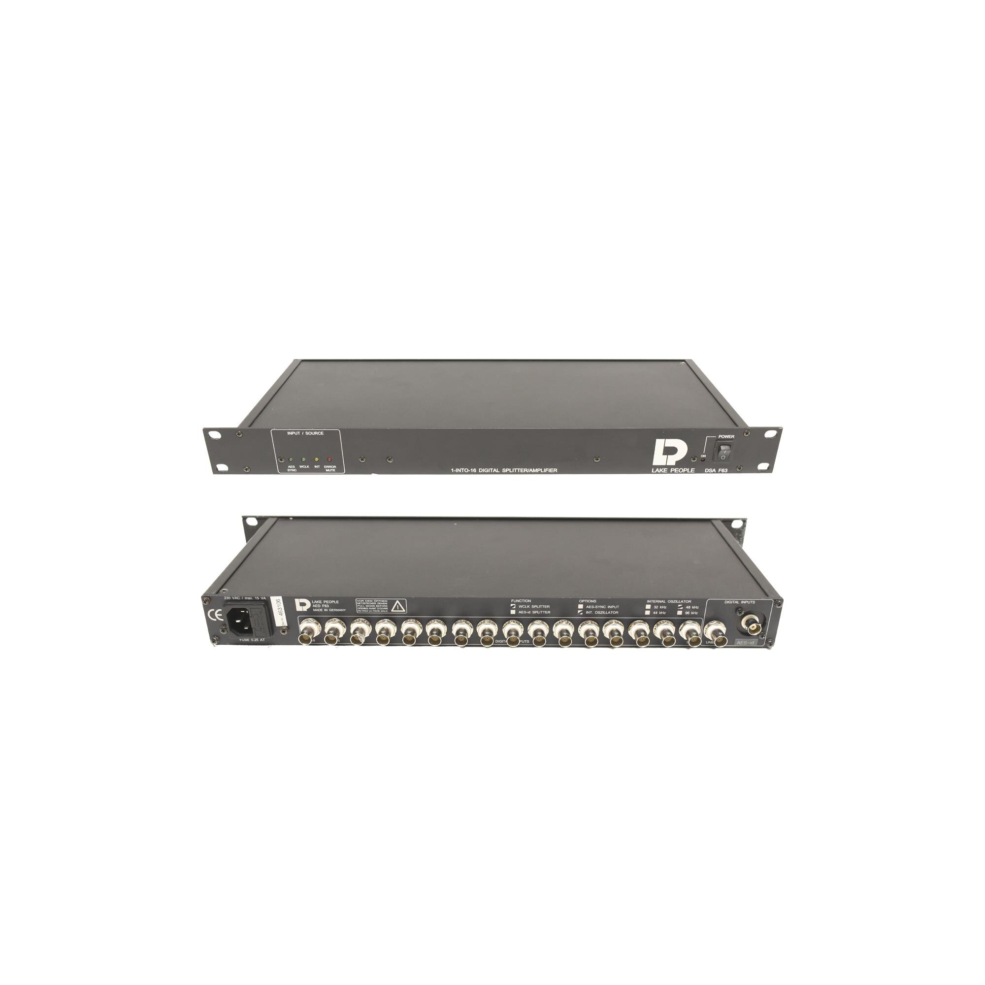 Lake People DSA F63 1-into-16 Digital Wordclock Splitter / Amplifier 19 ...