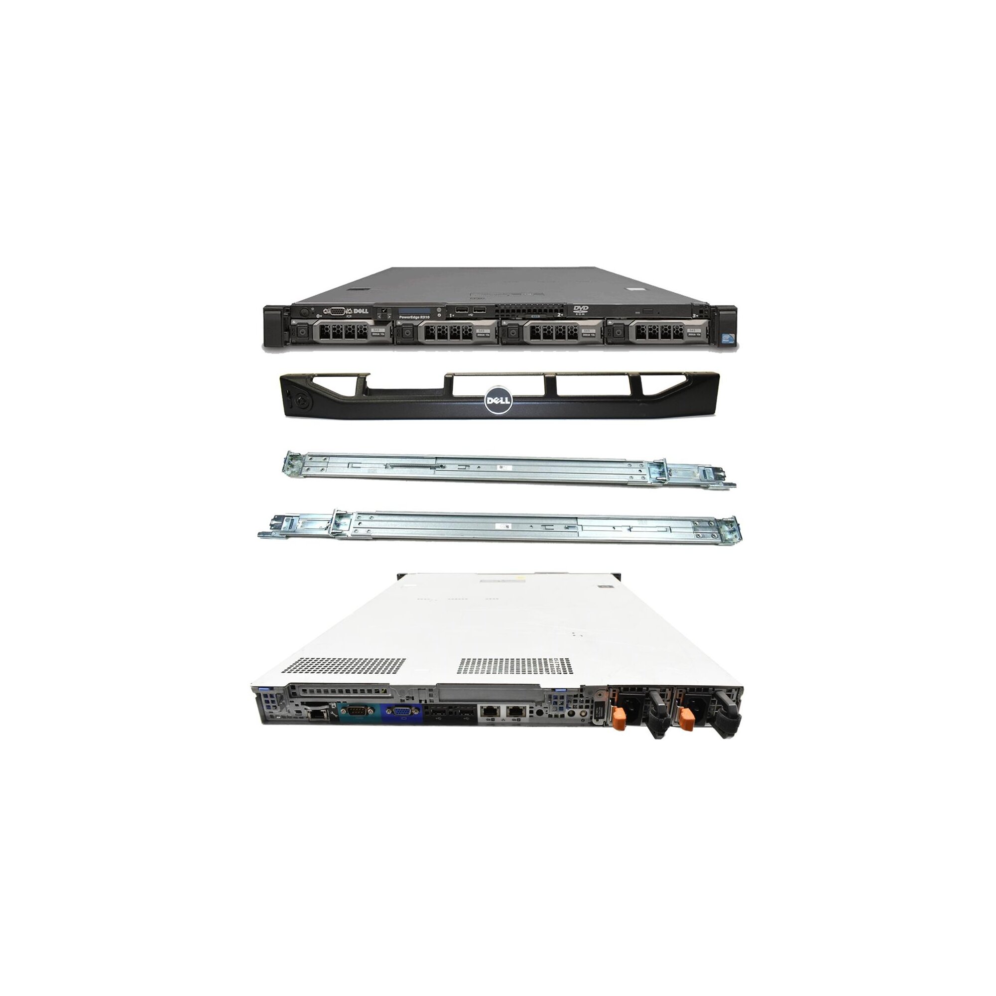 Dell PowerEdge R310 Server L3426 QC CPU 4x 3.5" Caddy Perc SAS6/iR ...