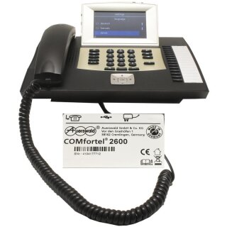 Auerswald COMfortel 2600 Systemtelefon schwarz mit Netzteil ISDN AB ...