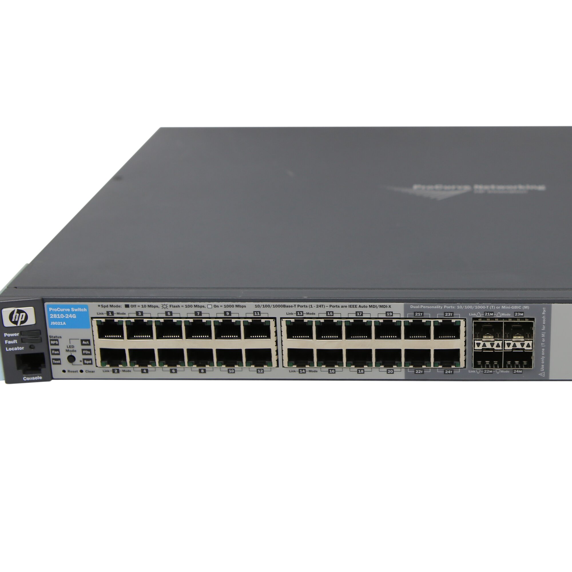 HP ProCurve 2810-24G J9021A J9021-60001 24-Port Gigabit Ethernet Switch 4 x SFP - Piospartslap