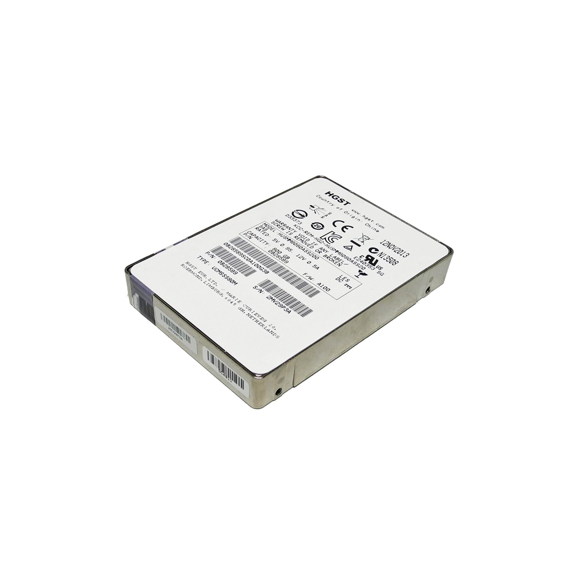 HGST 800 GB SSD Festplatte 2.5 Zoll SAS HUSMM8080ASS200 P/N 0B28589