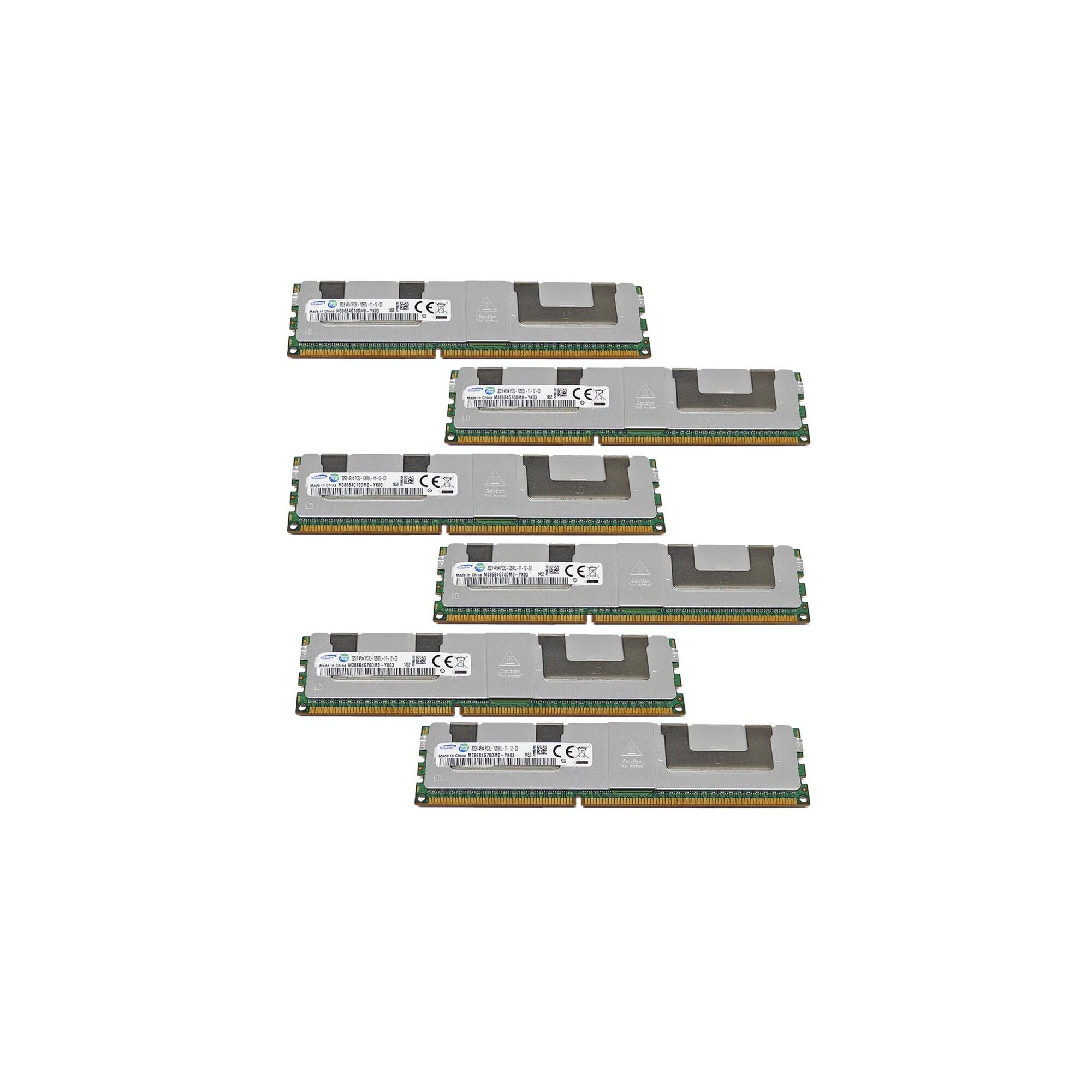 192 GB Samsung 6x 32 GB PC3L-12800L 4Rx4 ECC M386B4G70DM0-YK03 RAM REG ...