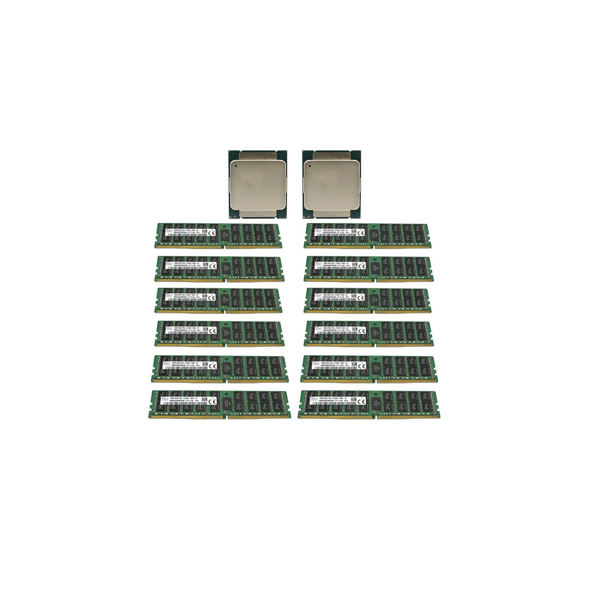 12x SKhynix 16GB 2Rx4 PC4 2133P DDR4 RAM 2x Intel Xeon E5 2630L V3 20 12x SKhynix 16GB 2Rx4 PC4 2133P DDR4 RAM 2x Intel Xeon E5 2630L V3 20