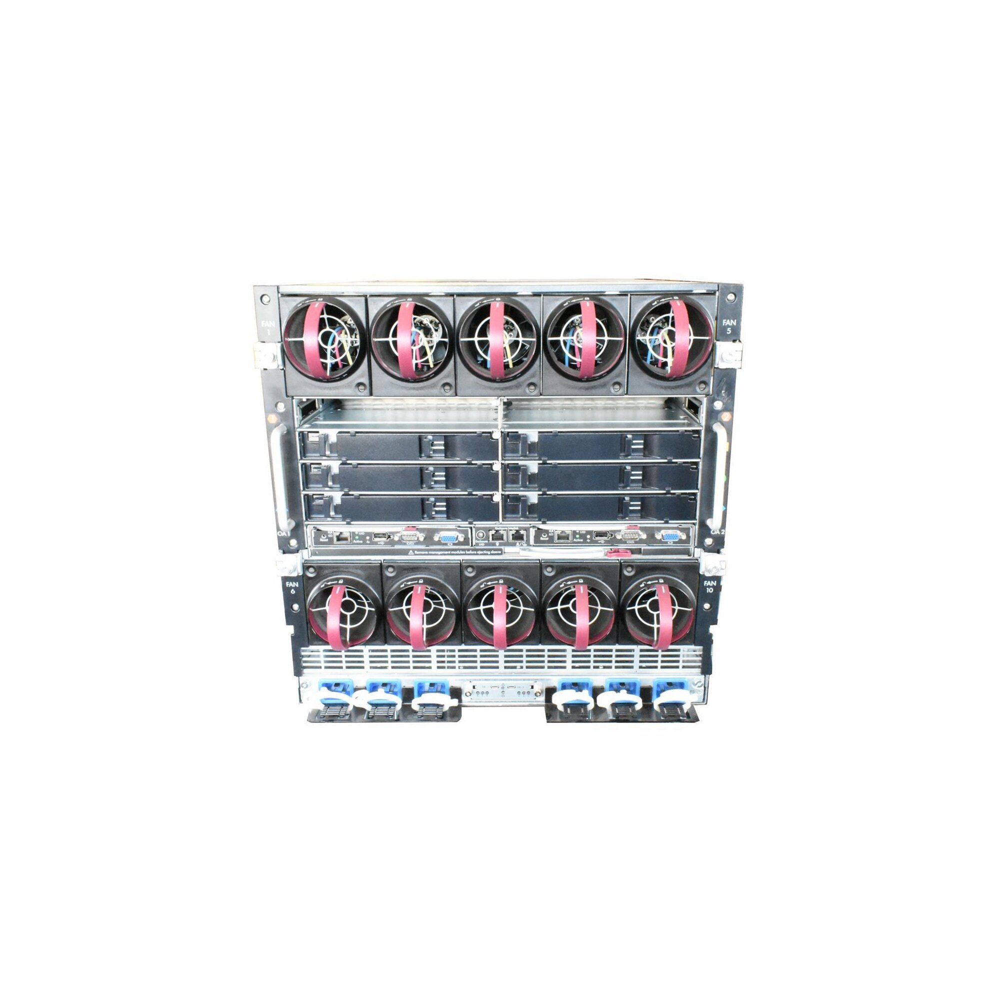 HP BladeSystem c7000 Platinum Enclosure 681840-B21 6x PWS 570493-301 ...