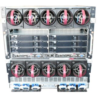 HP BladeSystem c7000 Platinum Enclosure 681840-B21 6x PWS 570493-301 ...
