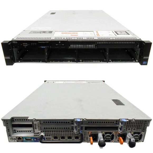Dell PowerEdge R720 Rack Server 2x E5-2650 2.00 GHZ CPU 32GB RAM 8x 3.5 Bay - Piospartslap
