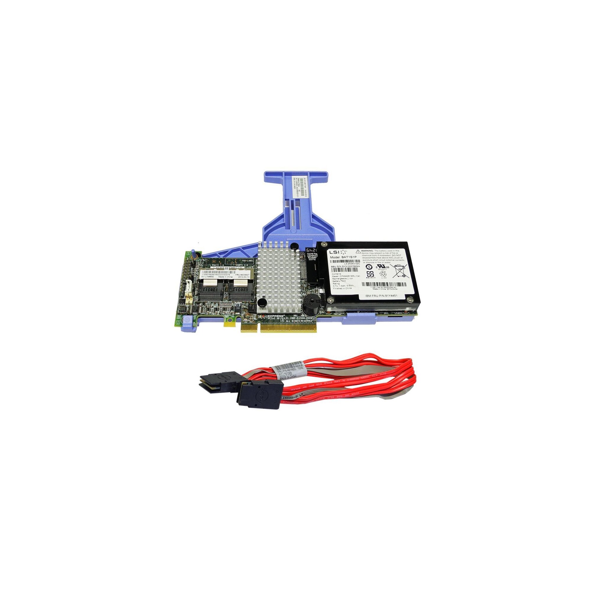 IBM ServeRAID M5015 6 Gb RAID Controller 46M0851 +BBU +Kabel + Card Bracket