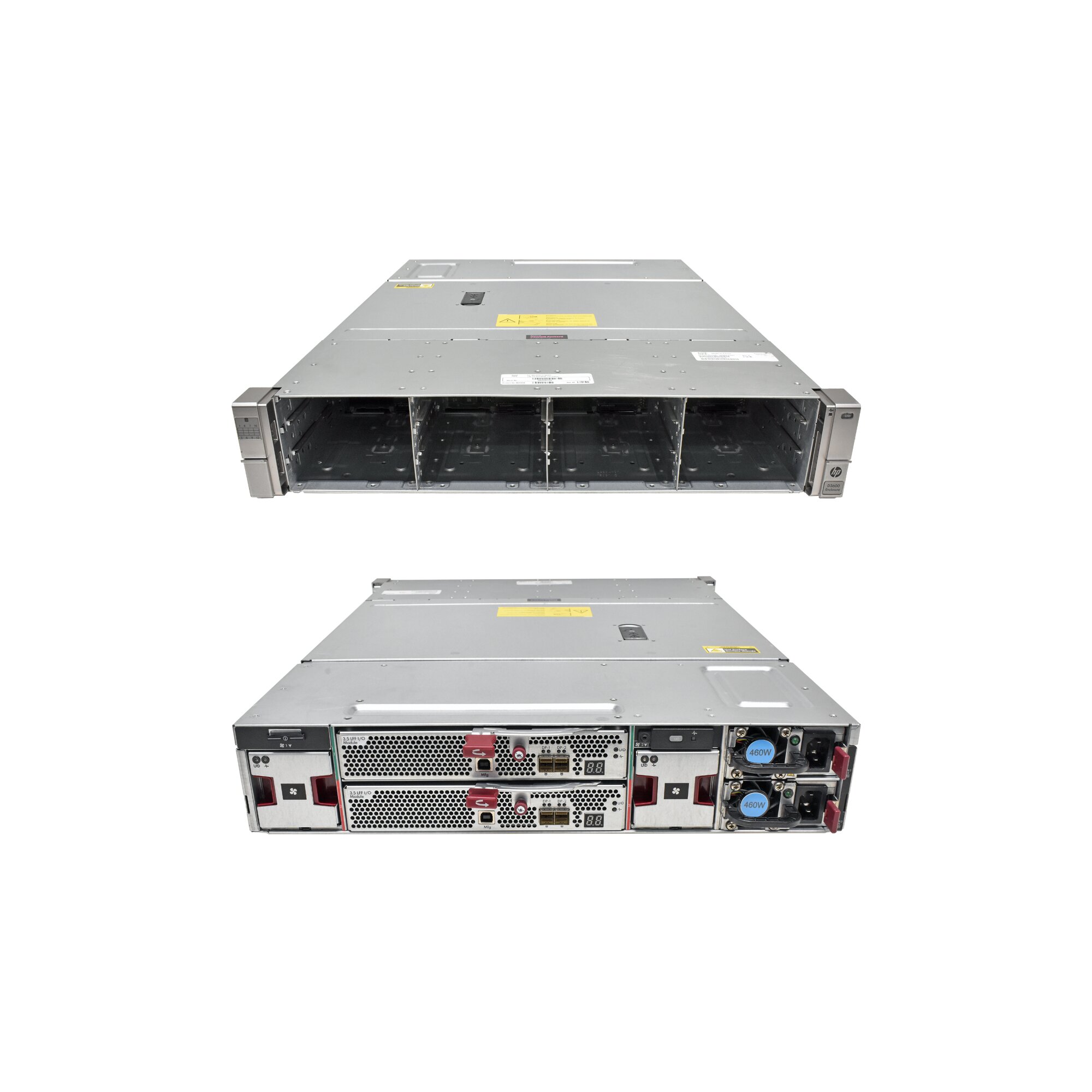 HP D3600 Storage Enclosure 2x JBOD 12G SAS Controller QW968-62001 12x ...