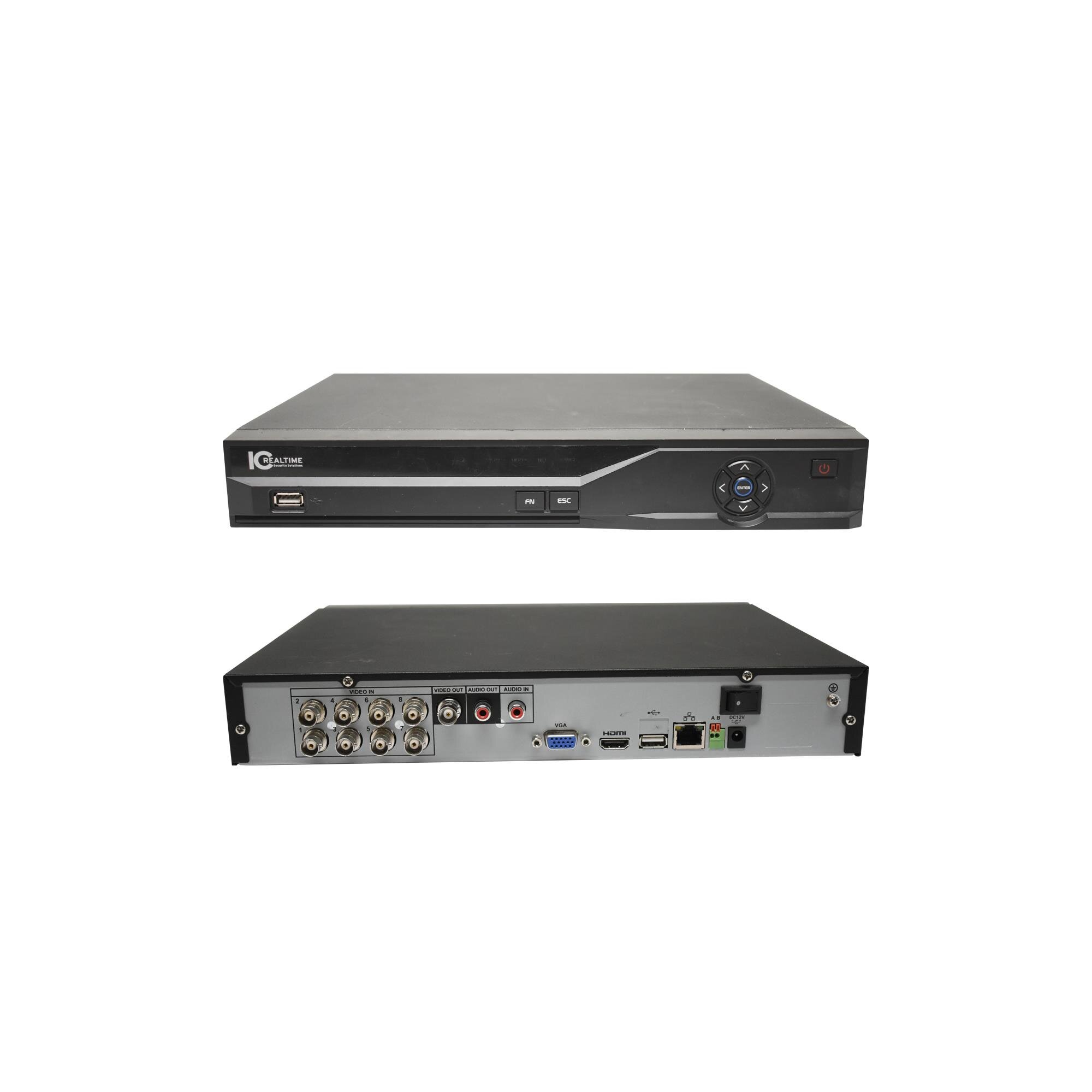 IC Realtime EDGES-08 8 Channel Video Input HDD Video Recorder ...