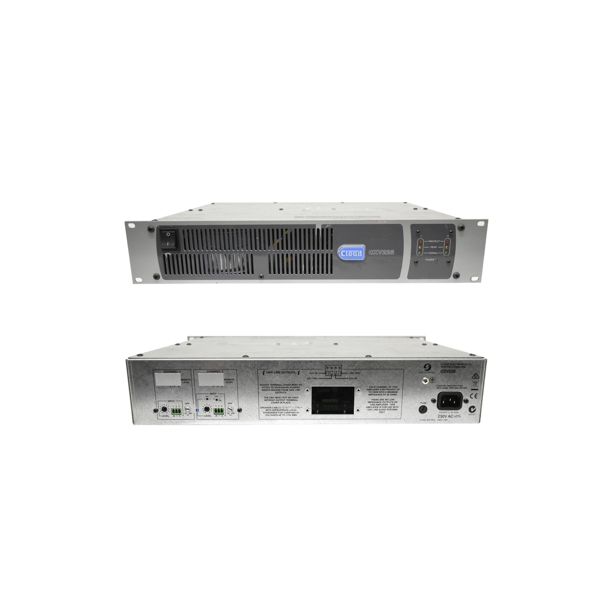Cloud CXV225 500W Stereo 100V Line Amplifier - Piospartslap