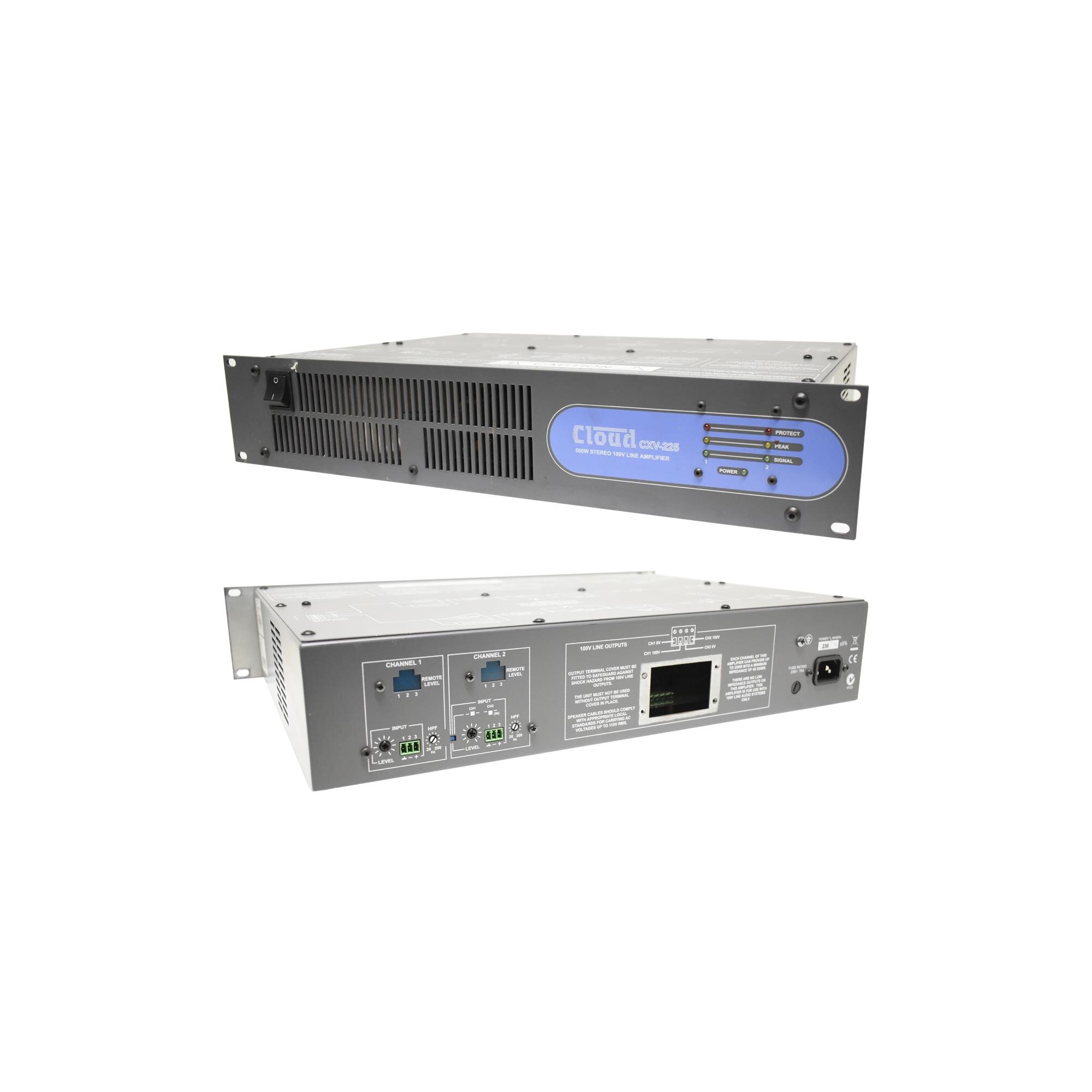 Cloud CXV-225 500W Stereo 100V Line Amplifier - Piospartslap