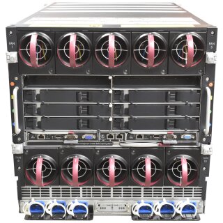 HP BladeSystem c7000 Enclosure 681844-B21 712987-B21 mit 10x Fan, 6x ...